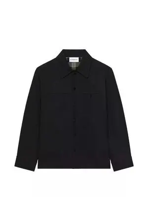 Givenchy Couture Seam Overshirt In Cotton With Checked Reverse - Black
