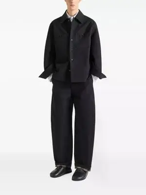 Givenchy Couture Seam Overshirt In Cotton With Checked Reverse