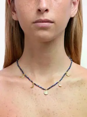 ESHVI Star Moon Charm Necklace - Blue