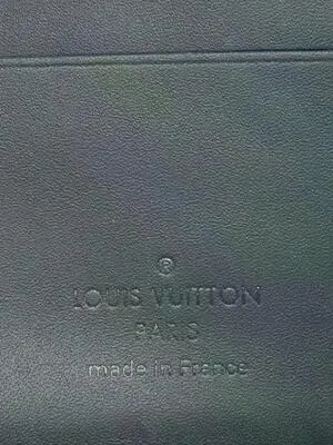 LOUIS VUITTON 2000-2026 Monogram Denim Watercolor Hickory Stripes Compact Wallet On Strap Small Wallets