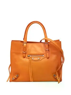 Balenciaga 2018-2026 Mini Leather Papier A4 Zip Around Satchel