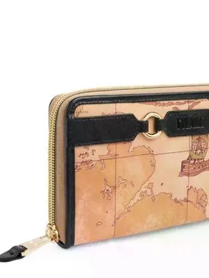 ALVIERO MARTINI 1° CLASSE Geo Classic Map-print Zip-around Wallet