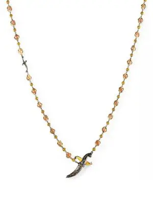 SEVAN BIÇAKÇI Diamond And Coral Dagger Necklace - Gold