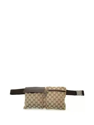 Gucci 2000-2015 Gg Canvas Double Pocket Belt Bag - Neutrals