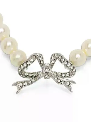 N°21 Crystal-embellished Bow-pendant Necklace