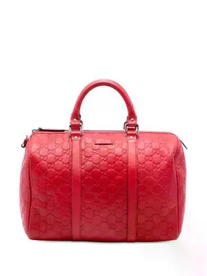 Gucci 2016-2026 Medium Guccissima Joy Boston Bag - Red