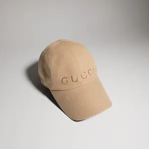 Gucci Canvas Baseball Hat With Print - Beige