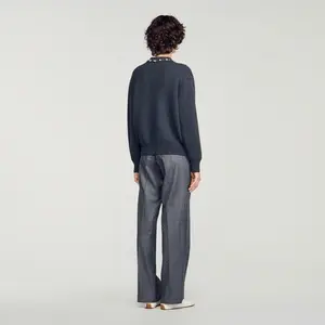 Sandro Jewellery Polo-neck Jumper