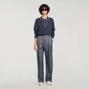 Sandro Jewelry Polo-neck Sweater