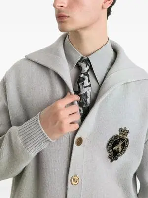 Dolce & Gabbana Virgin Wool Cardigan With Embroidery