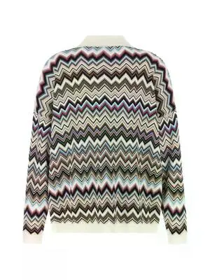 Missoni Oversized Wool And Viscose Zig Zag Polo