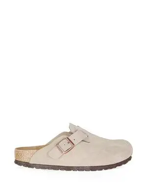 BIRKENSTOCK Boston Suede Mules - Neutrals