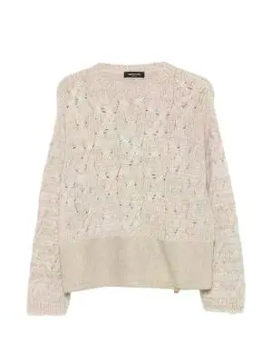Fabiana Filippi Cable-knit Sequin-embellished Sweater - Neutrals
