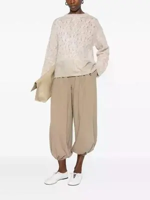 Fabiana Filippi Cable-knit Sequin-embellished Sweater