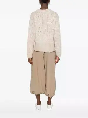 Fabiana Filippi Cable-knit Sequin-embellished Sweater