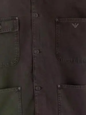 Emporio Armani Logo-plaque Cotton Coat
