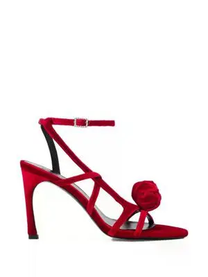 ROTATE BY BIRGER CHRISTENSEN Velvet Sandals - Red