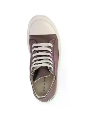 Rick Owens Low Cotton-canvas Sneakers - Purple