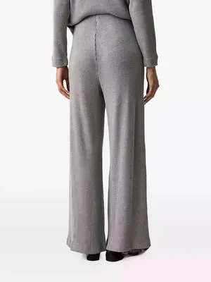 Dkny Ribbed-knit Wide-leg Track Pants