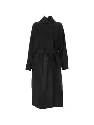 ECOALF Belted Funnel-neck Coat