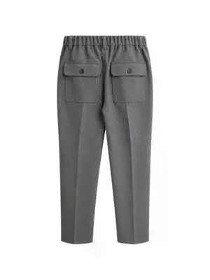 Max Mara Elasticated-waistband Tailored Trousers - Grey