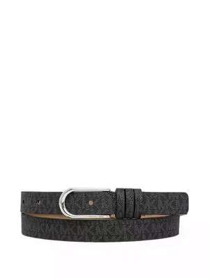 Michael Kors Monogram Buckle Belt - Black