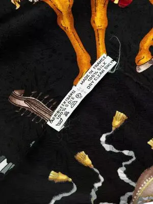 Hermès 2000-2026 Les Fetes Du Roi Soleil Silk Scarf 90 Scarves - Black