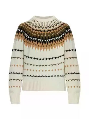 Bogner Ina Fair Isle Sweater Neutrals