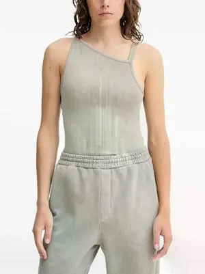 WON HUNDRED Ami Asymmetric Ribbed Top - Grey