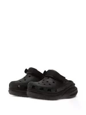 CROCS New Crush Perforated Touch-strap Clogs - Black