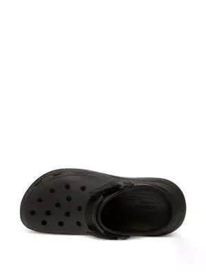 CROCS New Crush Perforated Touch-strap Clogs - Black
