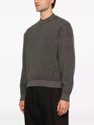 Jacquemus The Pelota Ribbed-trim Sweater - Grey