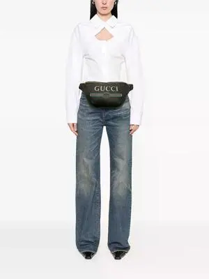 Gucci 2000-2015 Calfskin Logo Web Belt Bag