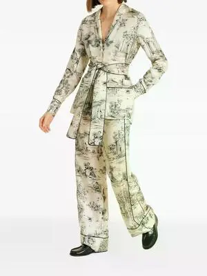 DMN PARIS Ava Toile De Jouy Blouse - Neutrals
