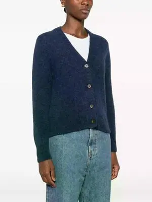 BASE MILANO V-neck Wool Cardigan