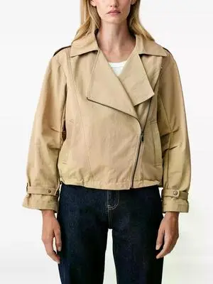 Dkny Off-centre Zip-fastening Jacket - Neutrals