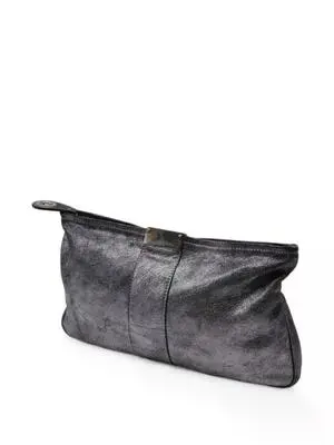 JIMMY CHOO Distressed Zipped Clutch Bag