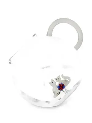 ICHENDORF MILANO Cat-motif Glass Jug - White