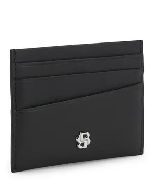 BOSS Icon Leather Five Slot Logo Wallet - Black