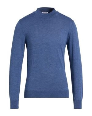 GIOFERRARI Turtleneck Slate Size Merino Wool - Blue