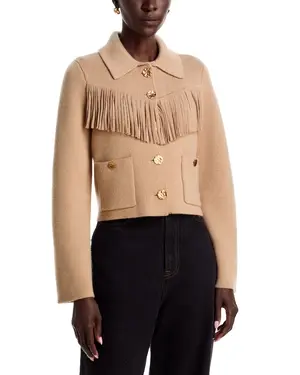 Cara Cara Olympia Merino Wool Fringe Trim Jacket