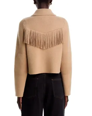Cara Cara Olympia Merino Wool Fringe Trim Jacket