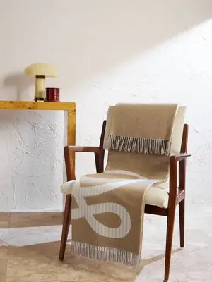 Loewe Anagram Wool And Cashmere-blend Throw
