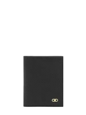 FERRAGAMO Micro Gancio Wallet - Black