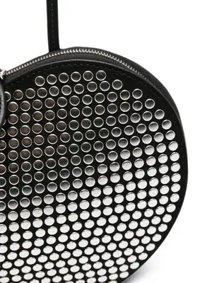 Alaïa Le Coeur Studs Leather Crossbody Bag