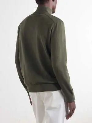 Polo Ralph Lauren Rib-trimmed Cotton Zip-up Sweater