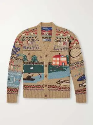 Polo Ralph Lauren Intarsia-knit Wool Cardigan - Multi