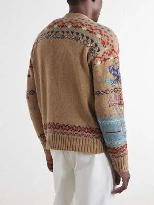 Polo Ralph Lauren Intarsia-knit Wool Cardigan