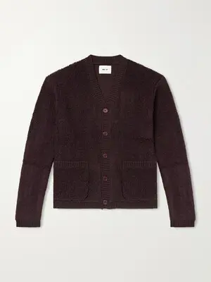 Nn07 60064 Wool-terry Fleece Cardigan - Brown