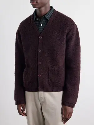 Nn07 60064 Wool-terry Fleece Cardigan - Brown